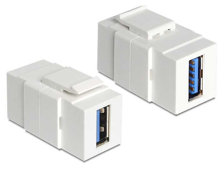 USB 3.0 Keystone module USB A female - USB A female - Beugels en Meer