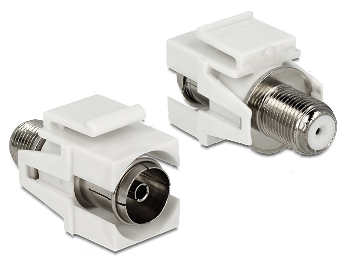 Keystone - DeLock Coax (IEC) female - F-connector female - Een coax ...