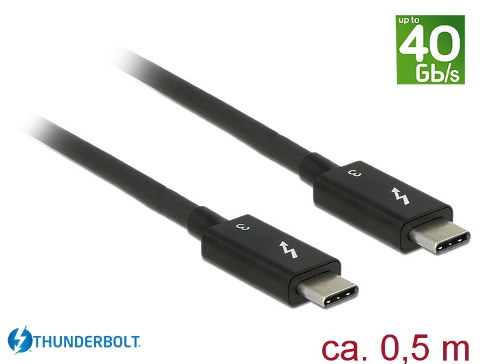 Delock Thunderbolt™ 3 (40 Gb/s) USB-C™ kabel - Beugels en Meer