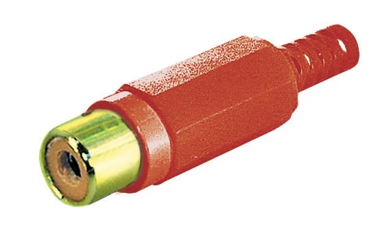 Rode RCA female connector - Tulp female soldeer connector (rood ...