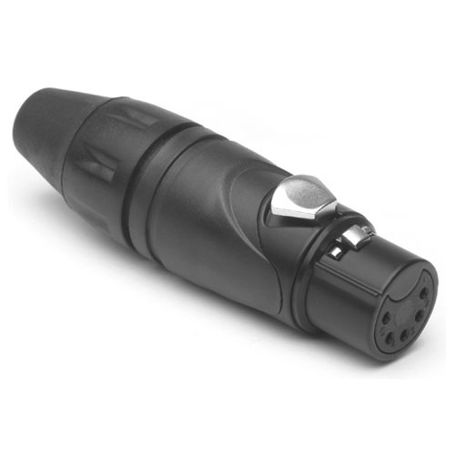Amphenol XLR-5 AX CONNECTOR FEMALE BK - Beugels en Meer