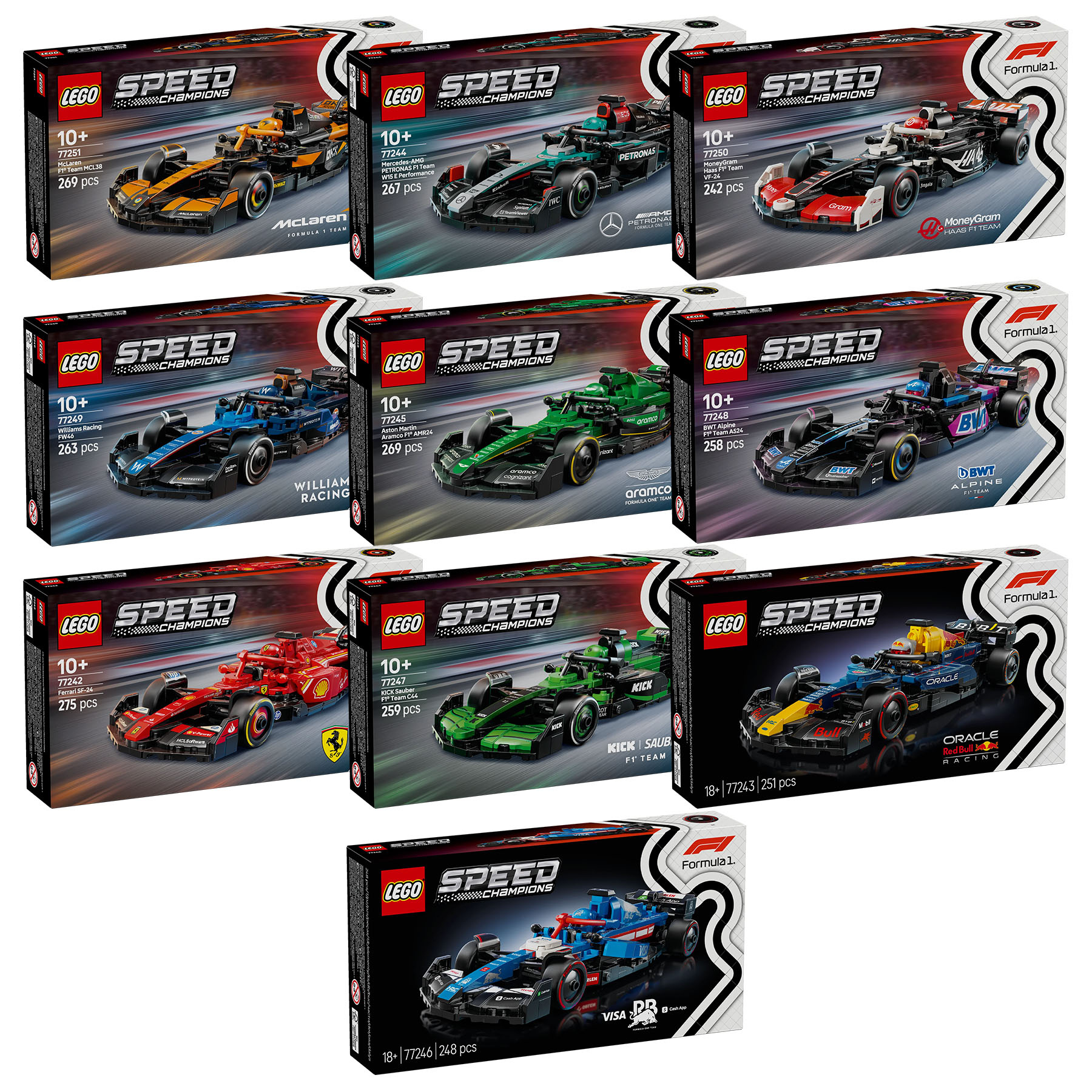 LEGO F1 Speed Champions 2024 Bundel - MADEinBILLUND