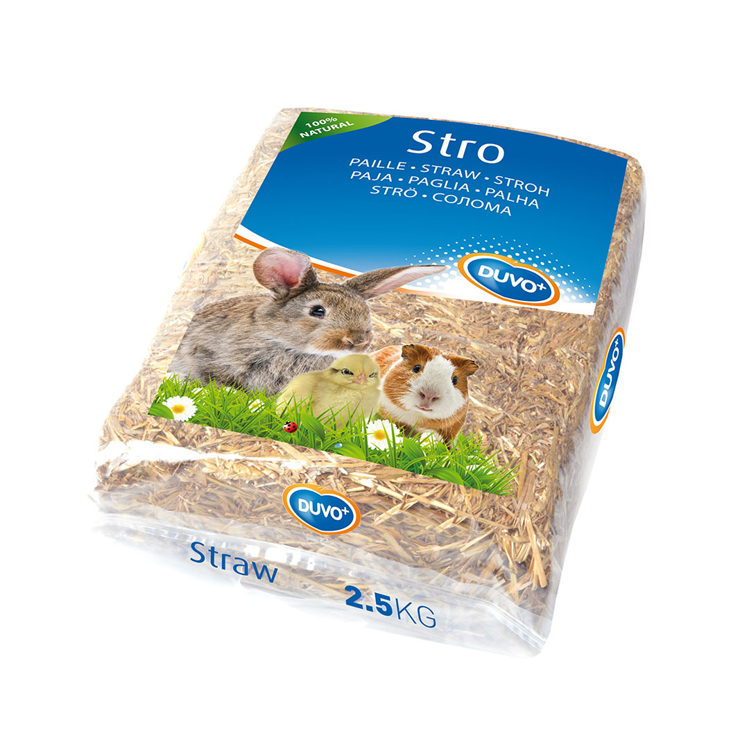 Duvoplus Stro 2,5kg | Bodembedekking konijn, kip etc. - AnimalstoreXL