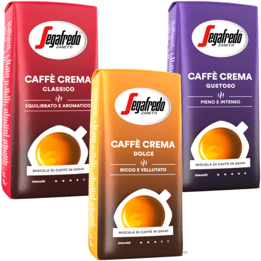 Segafredo Crema caffee beans sample pack 3 x 1kg