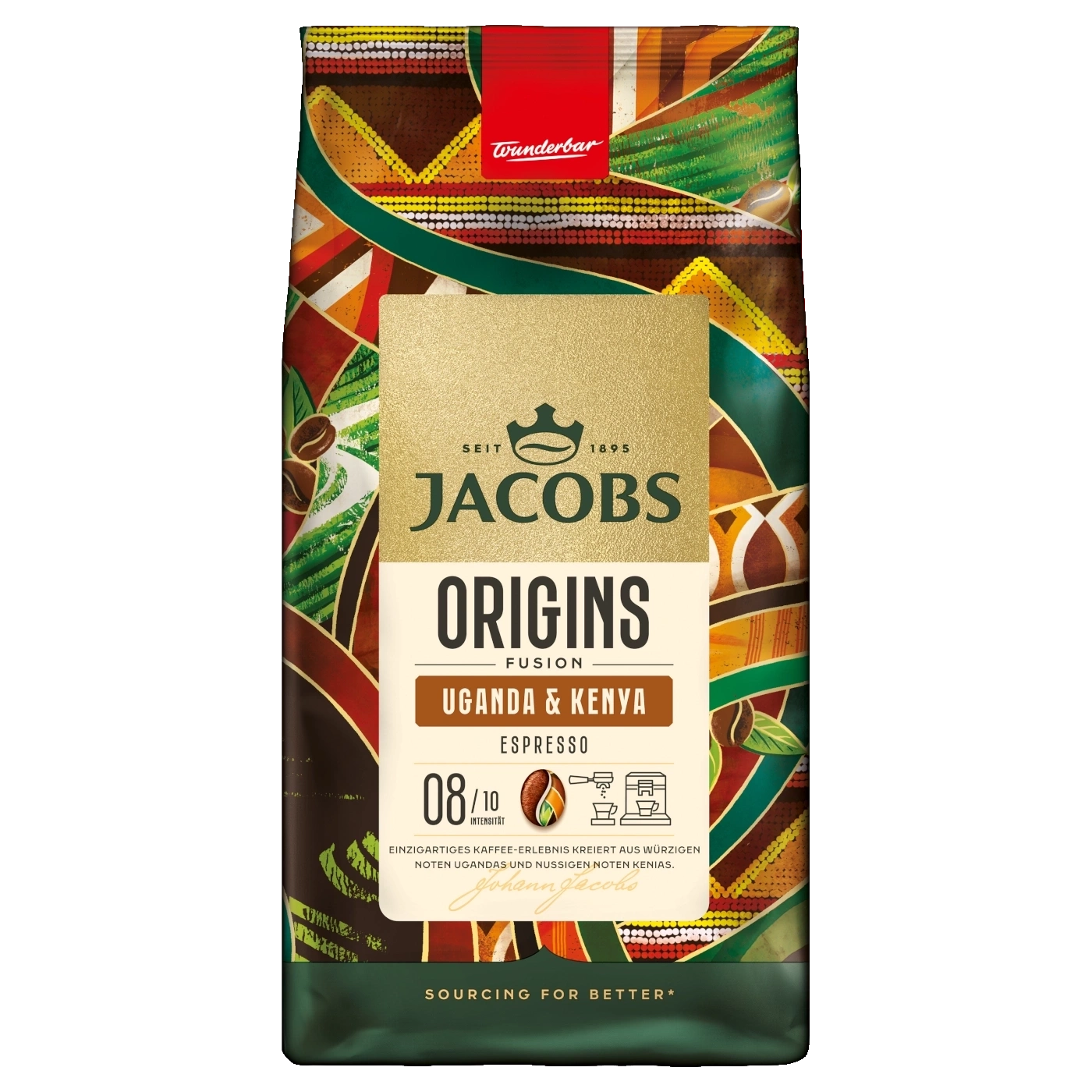Jacobs origins Uganda & Kenya espresso beans 1 kg
