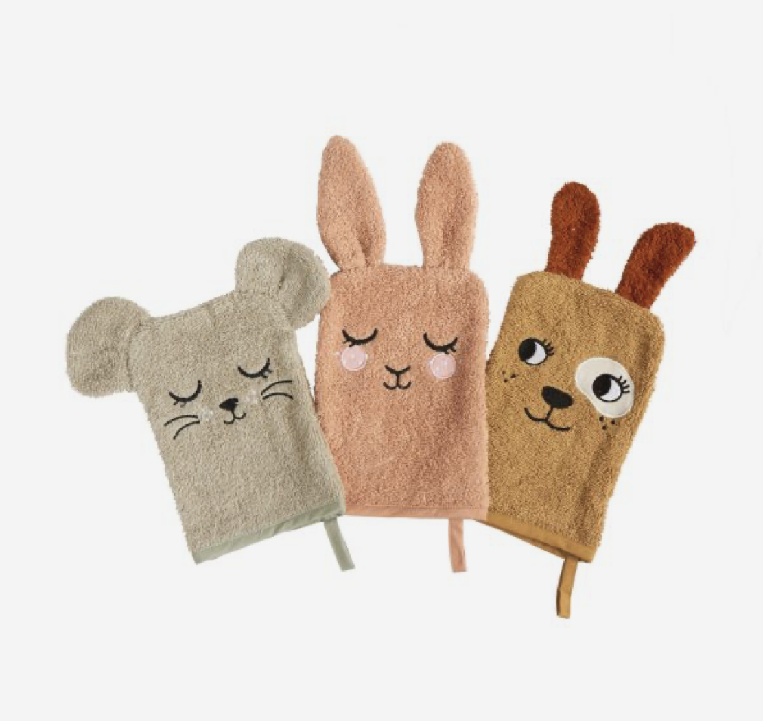 Roommate Washandjes - Konijn, muis & hond - Roommate - Mamazoet