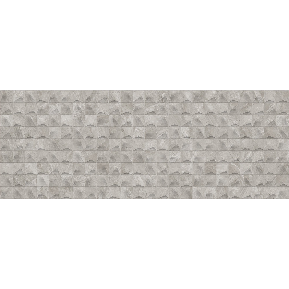 Porcelanosa decorstrip Indic Glans Gris Cubik 45x120 cm | Wonentegels ...