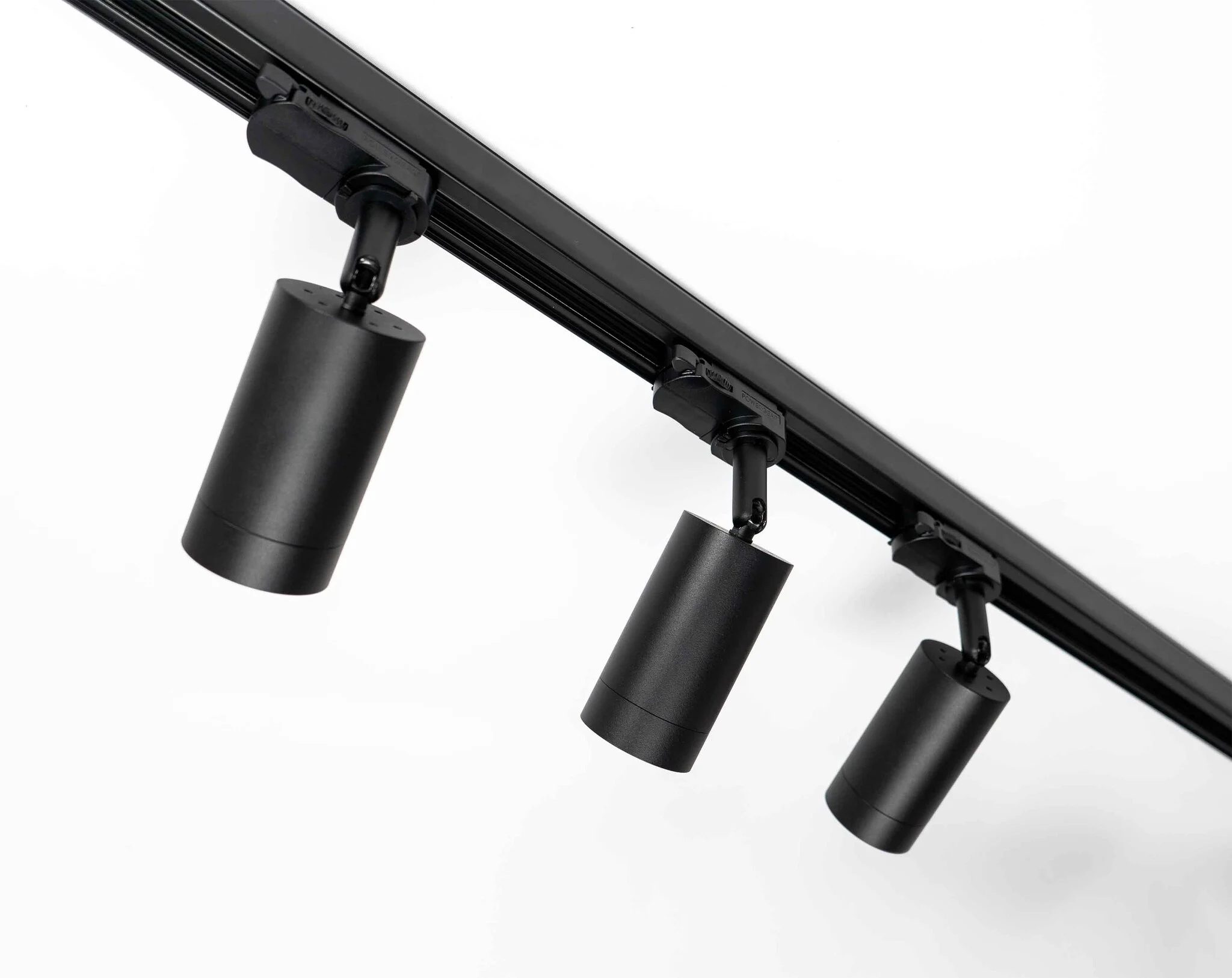 Système luminaire complet sur rails triphasés Noir - 6 spots GU10 ...