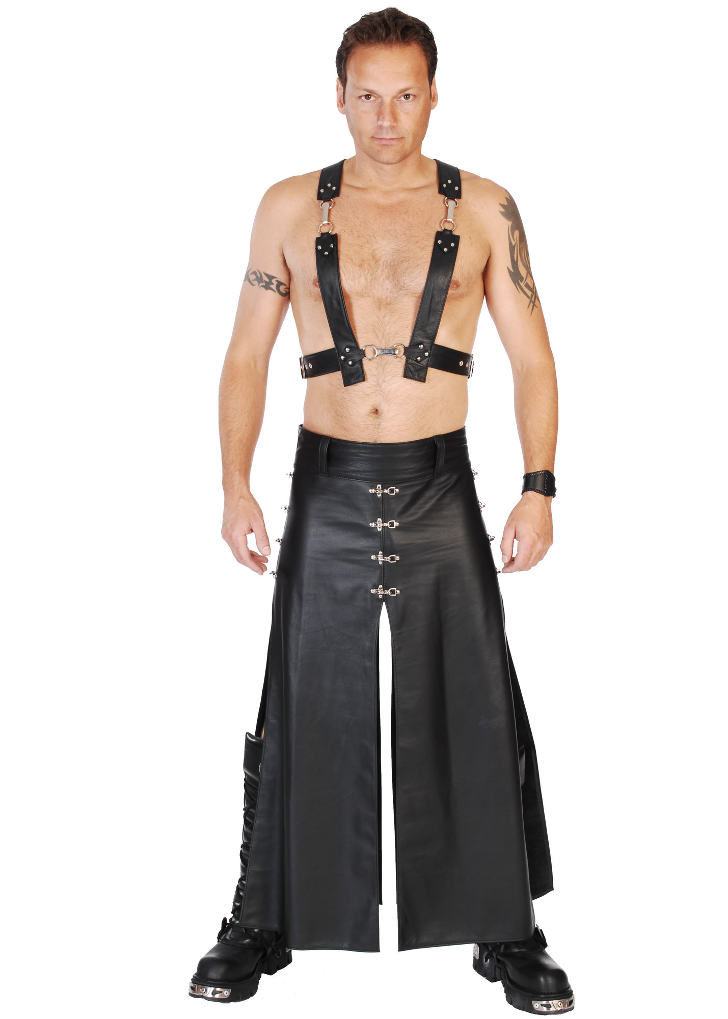 Bizonder Herenrok Lang Hans Musketonhaken Zwart - Partykleding