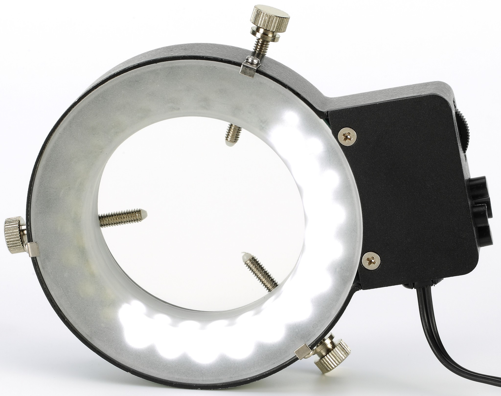 LED ring light with 144 LEDs, diffuser, dimming and segment switching ...