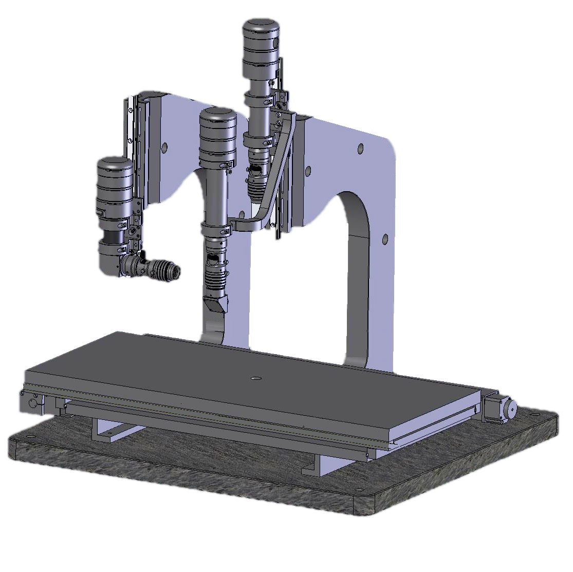 Video microscope with three camera systems and cross measuring stage ...