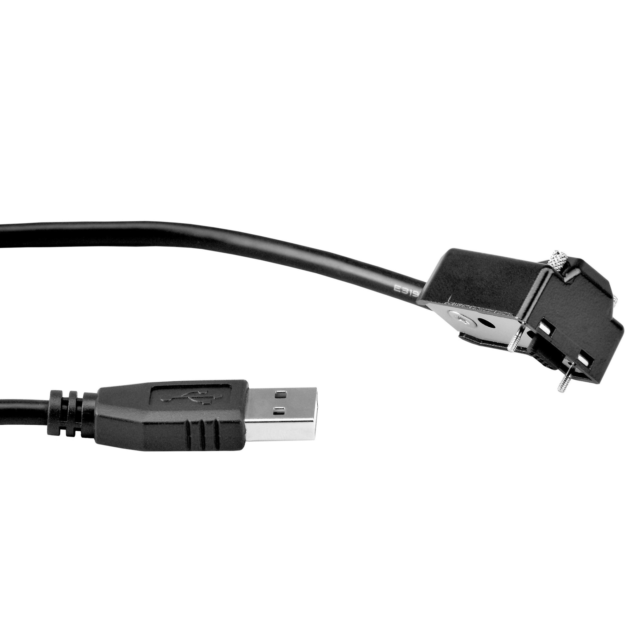 USB 2.0 cable with angled screw plug in 5 metre length - Kitotec