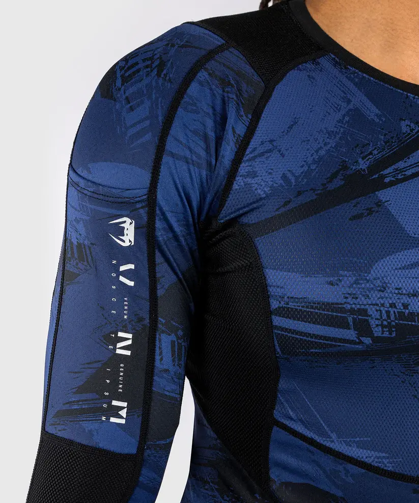 Venum Electron 3.0 Rashguard lange mouw - Marine - FIGHT.NL