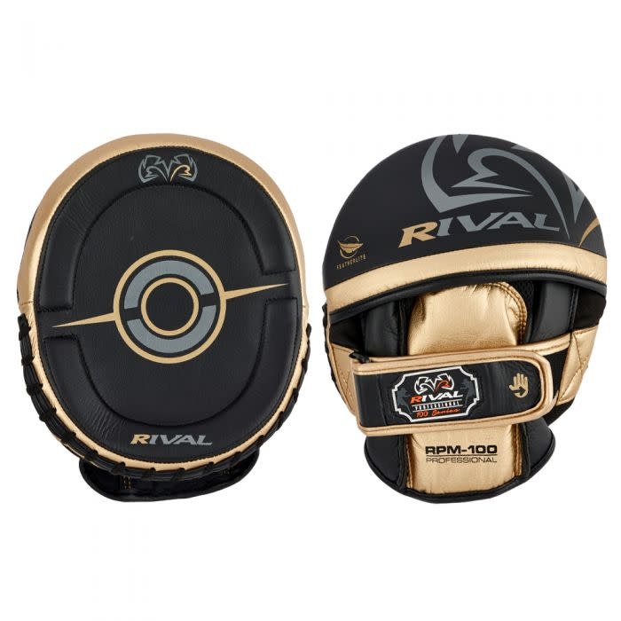 Rival - Pads - RPM100 Professional Punch Mitts - / Black/Gold - FIGHT.NL