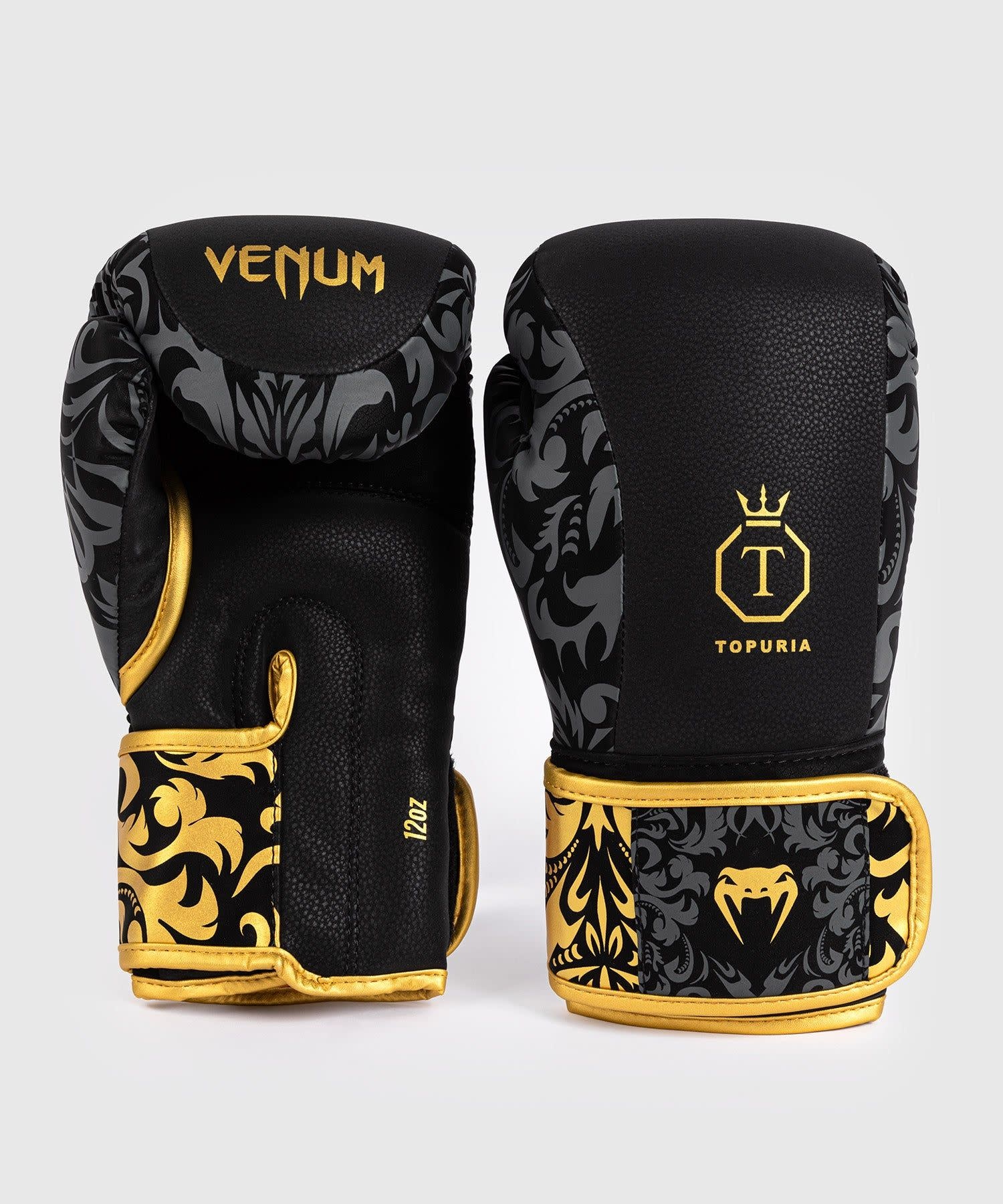 Venum x Ilia Topuria Unmatched Boxing Gloves - Black/Gold - FIGHT.NL