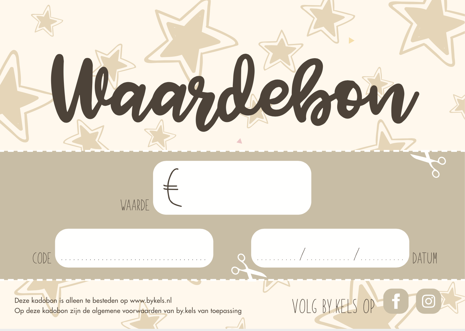 Kadobon v.a €5 - By Kels