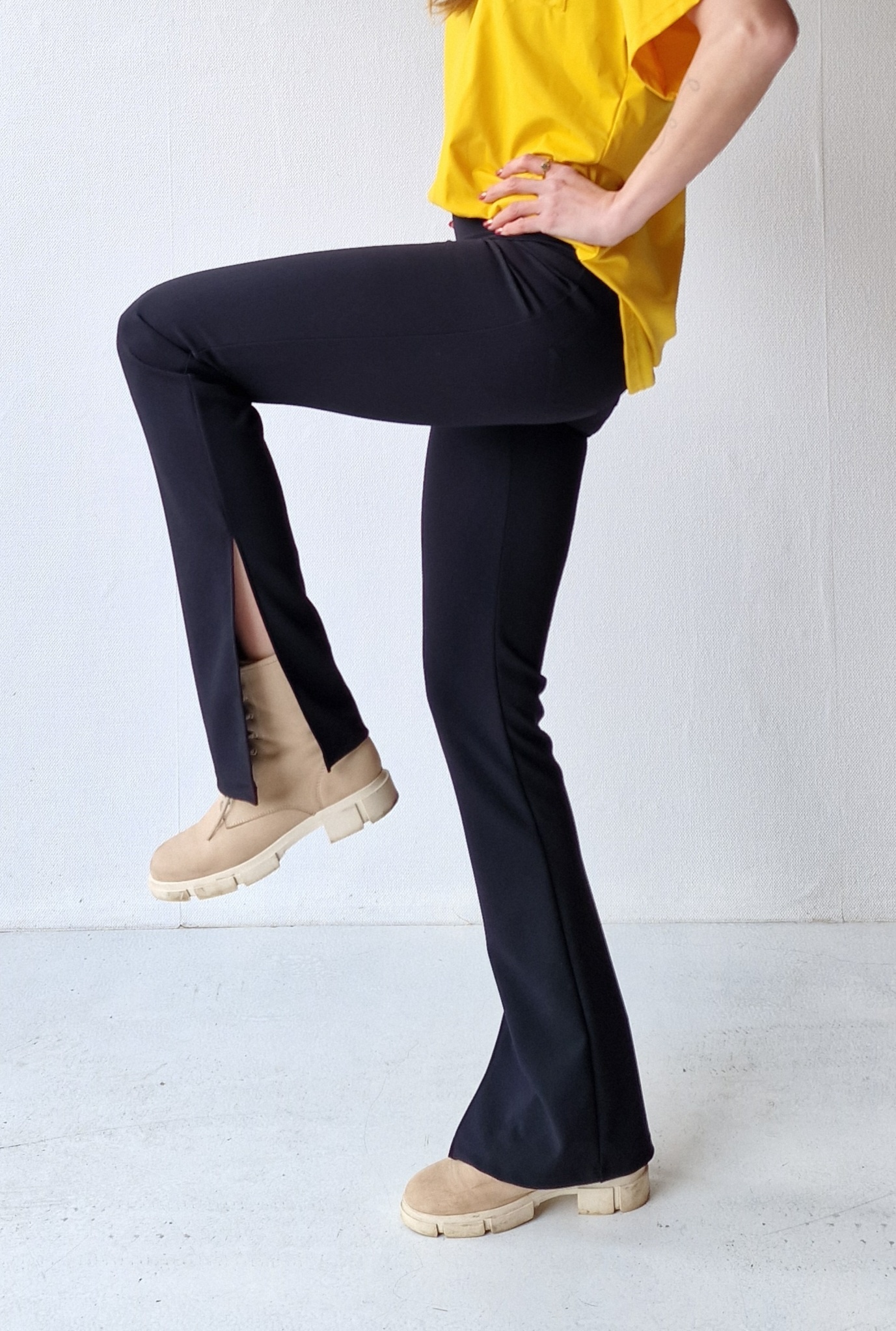 split pants | black | high split side | tall - Madameliz X ...