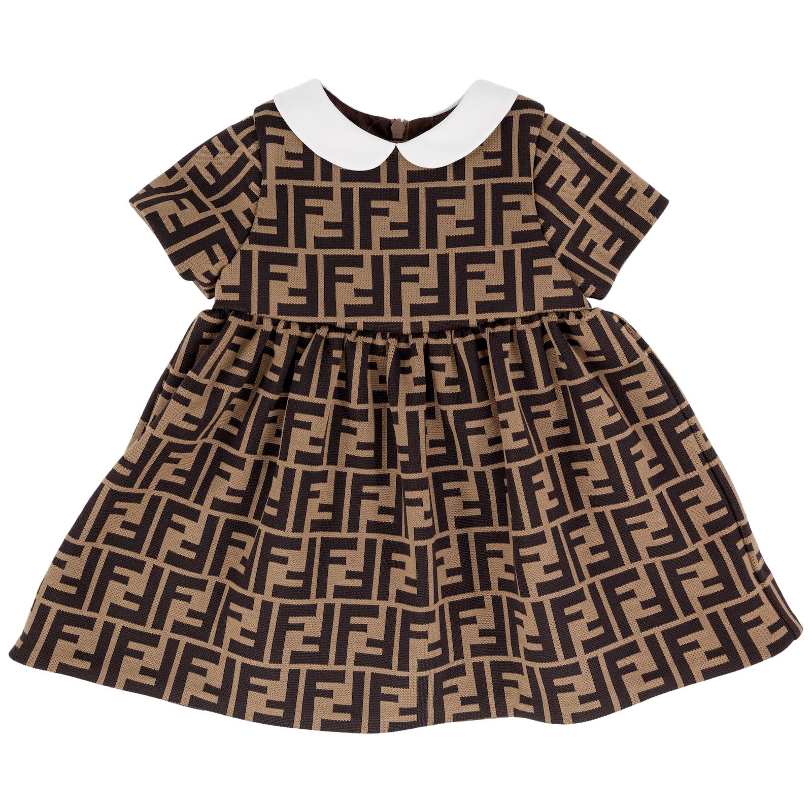 Fendi Abito Bfem Jersey Logo FF Nocciola Marrone BFB340_A6A6_F0E0X ...