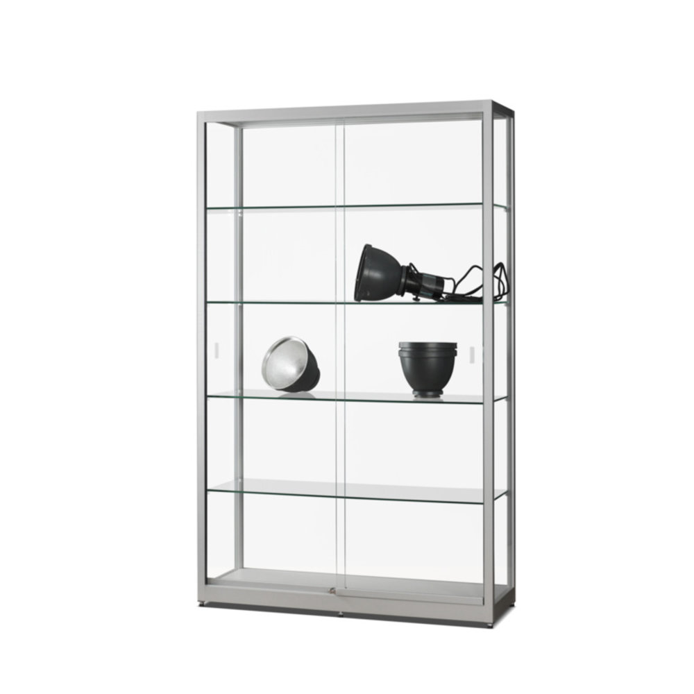 Silver display cabinet with shelves 120x197cm | SDB Vitrine - SDB ...