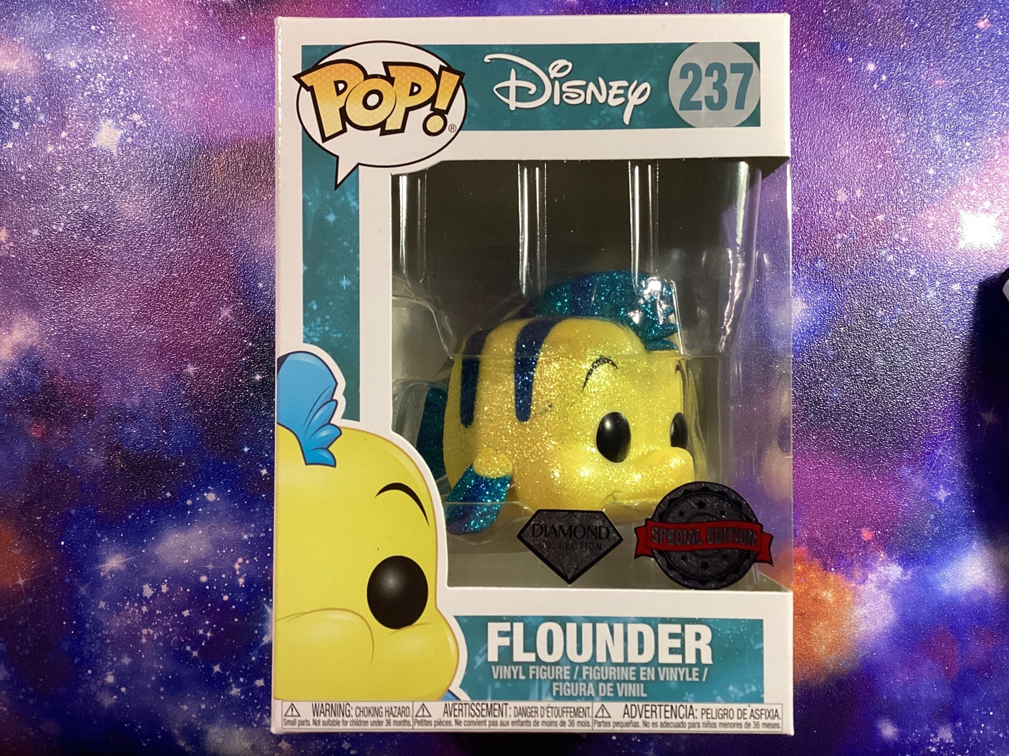 FUNKO POP! The Little Mermaid - Flounder Diamond Special Edition - Moon ...