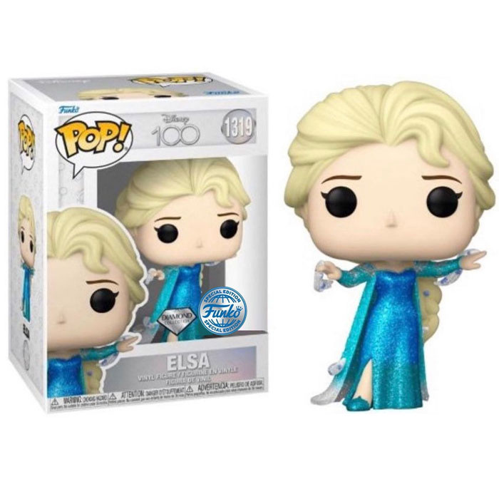 Funko Pop! Disney 100 Frozen- Elsa Special Edition Diamond Collection ...