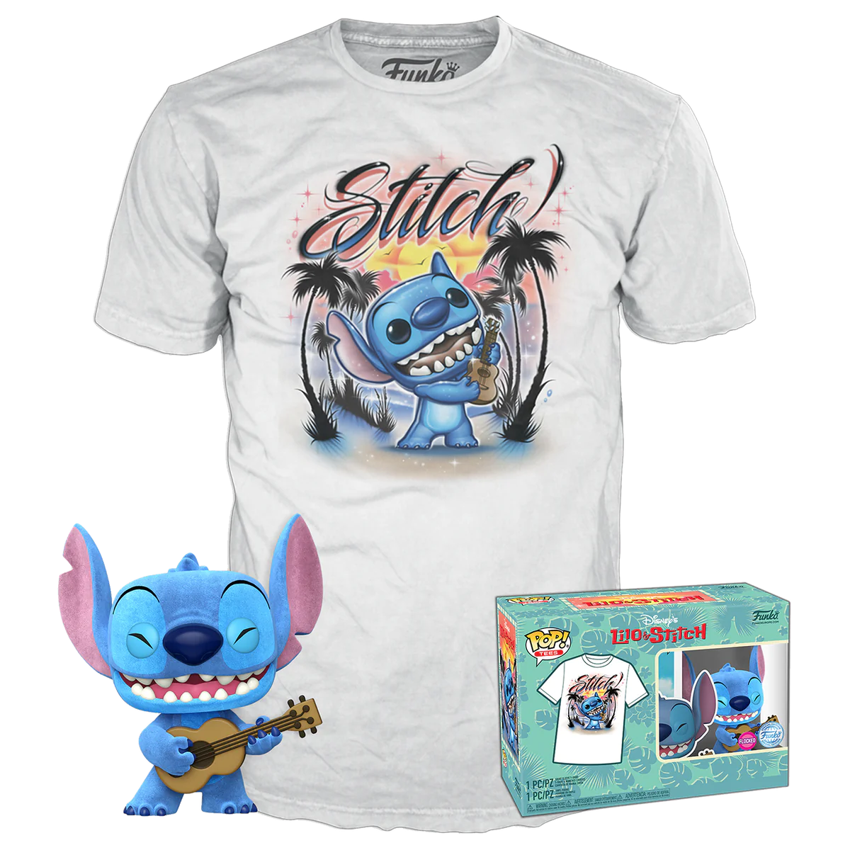 Funko Pop! & Tees - Disney Lilo & Stitch - Stitch Flocked size XL ...
