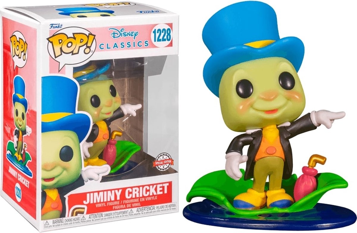 Funko Pop! Disney Pinocchio - Jiminy Cricket Special Edition - Moon ...