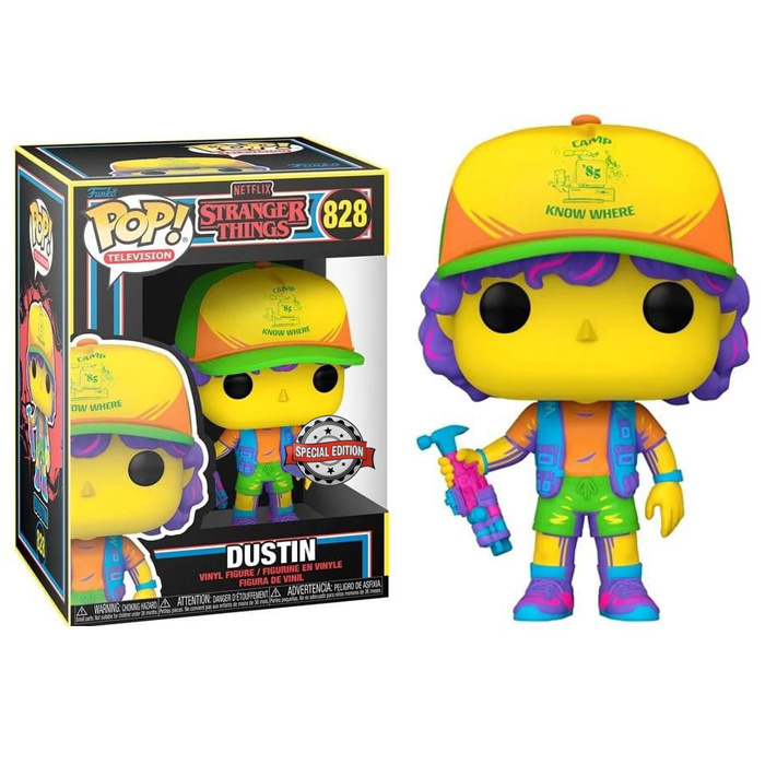 Funko Pop! Stranger Things - Dustin - Black Light - Special Edition ...