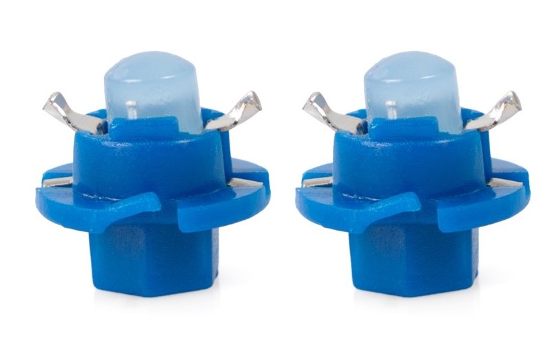 B8.4d auto lamp 2 stuks blauw | LED dashboardverlichting/klokken