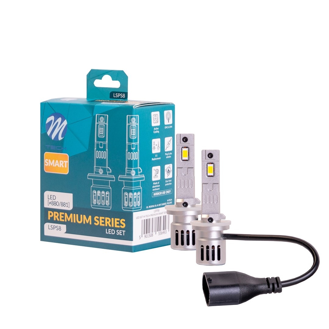 H27 880/881 koplamp set daglichtwit 6000K - 70 Watt & 4000Lm/ set