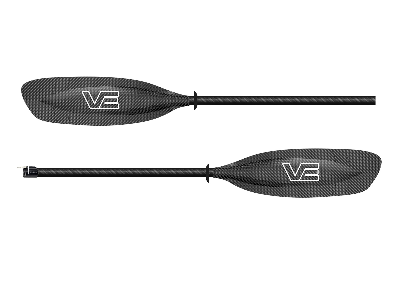 VE Paddles Voyager, Aircore-Carbon, deelbaar/verstelbaar - Kanocentrum ...