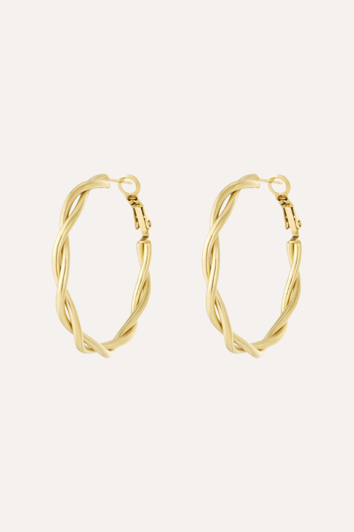 Oorbel gedraaide ring klein | Goud - Winkeltje van Lynn