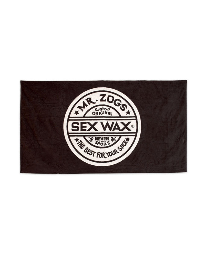 Sex Wax Jacquard Knit Beach Towel Black Crazy Dude