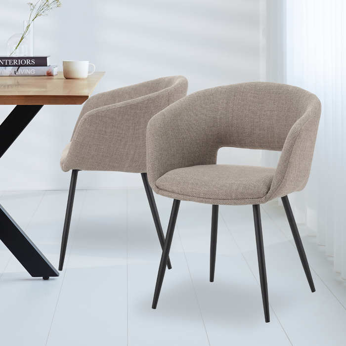 Esszimmerstuhl mit rundem Sitz Don taupe - DIMEHOUSE