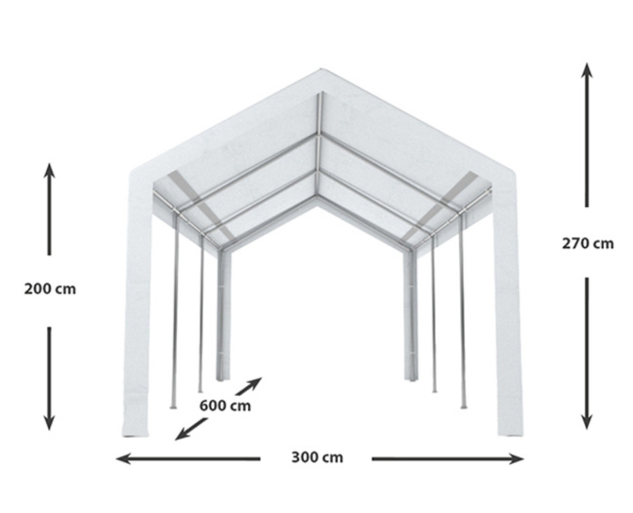 Partytent 3x6m Premium gegalvaniseerde buizen - AQ-Living.com