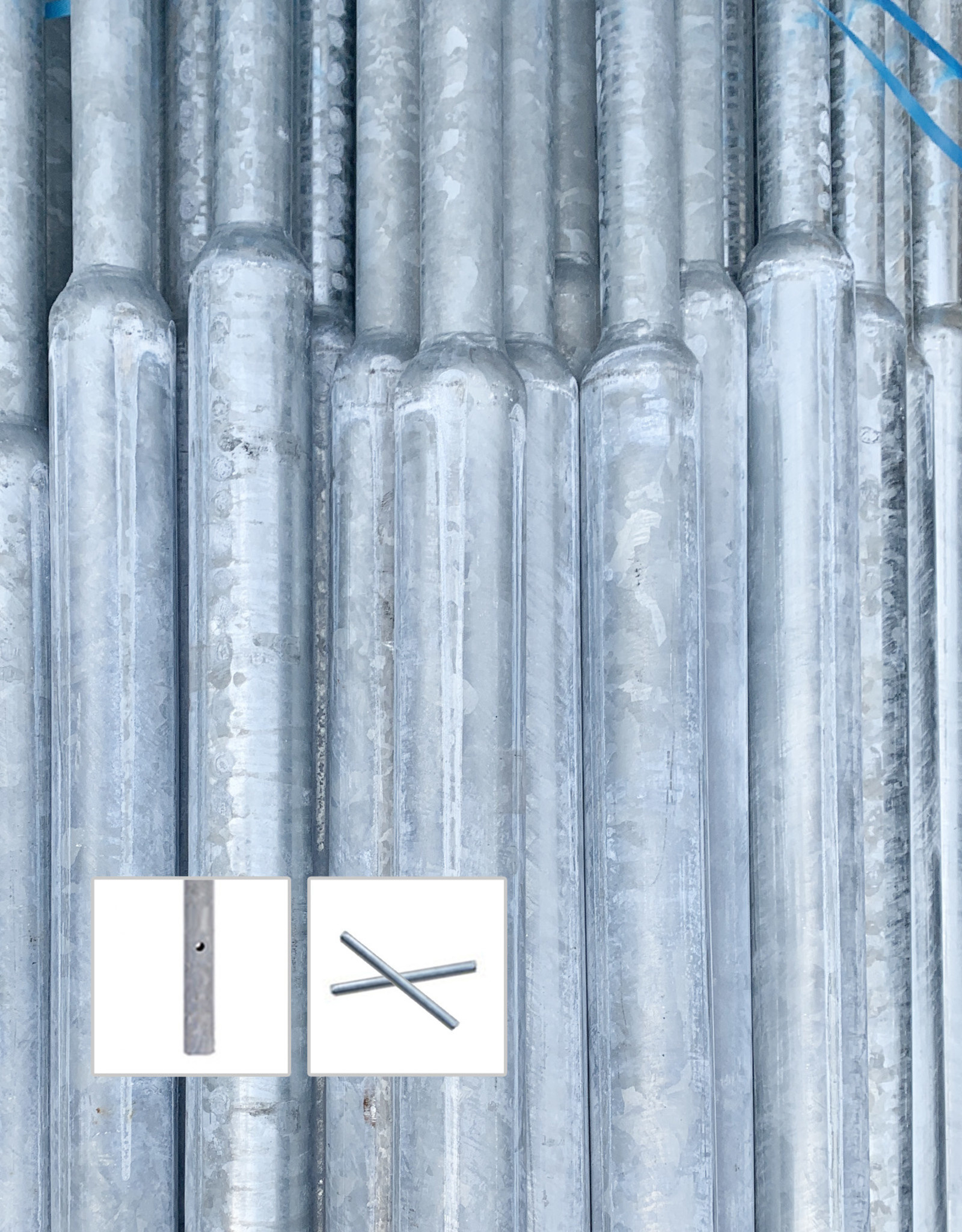 Stahl Stellage | Fuer Verkehrszeichen | Verzinkt | inkl. Erdnägel ...