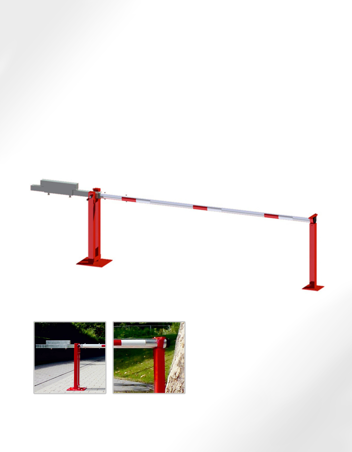 Schlagbaum mit Dreiecksschloss und Gegengewicht | Handbetrieb ...