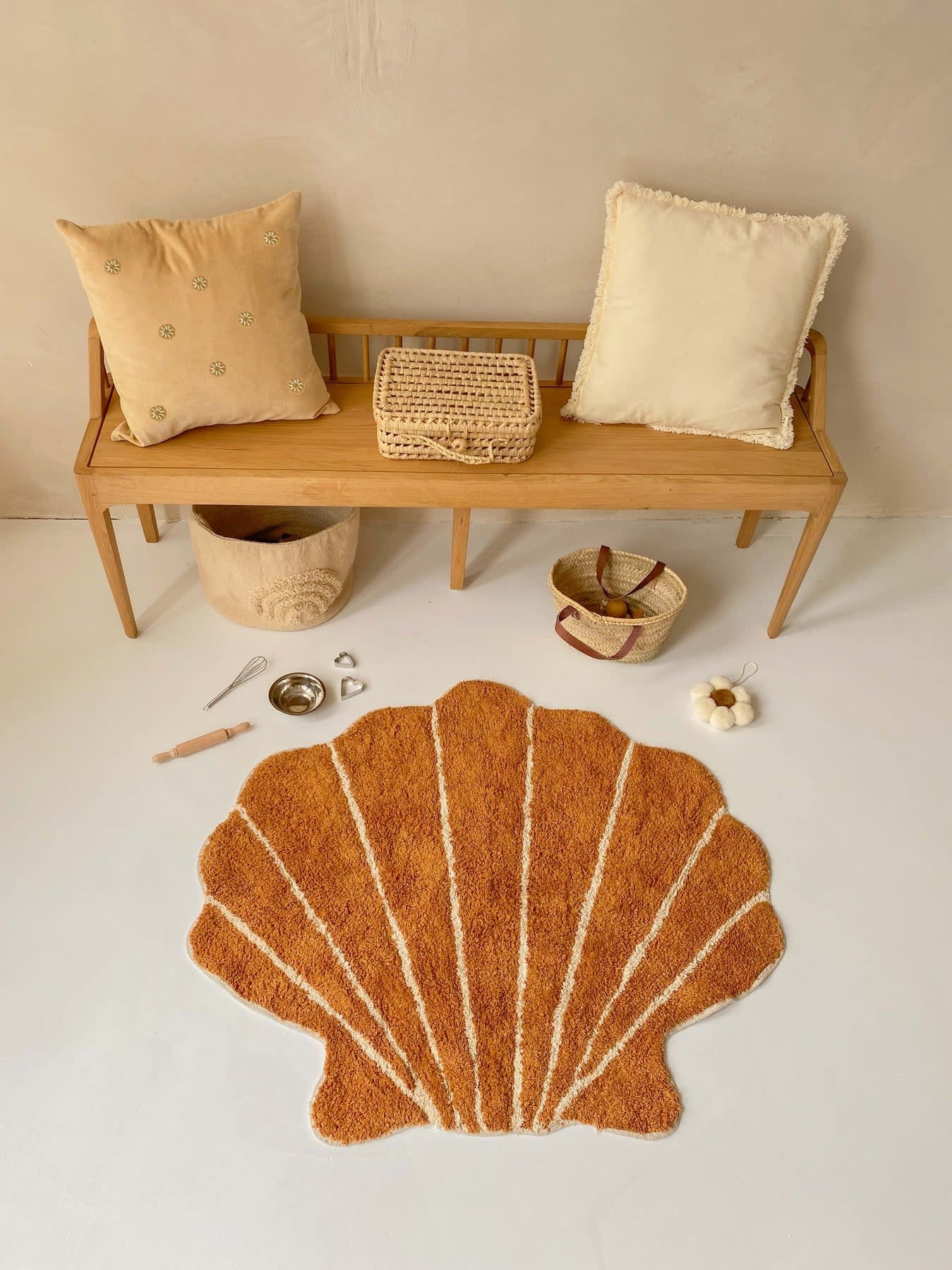 Tapijt shell terra - Atelier Abricot