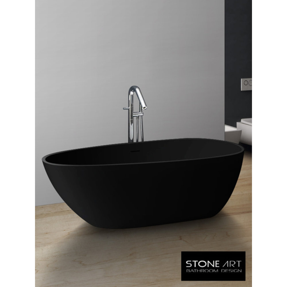 Vrijstaand Solid Surface bad BS-505 Zwart bestel je op Sanitair33.nl ...