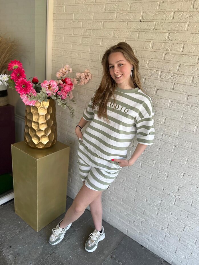 BROEK IHOCIE SHO2 TEA STRIPE - Boompjes 21