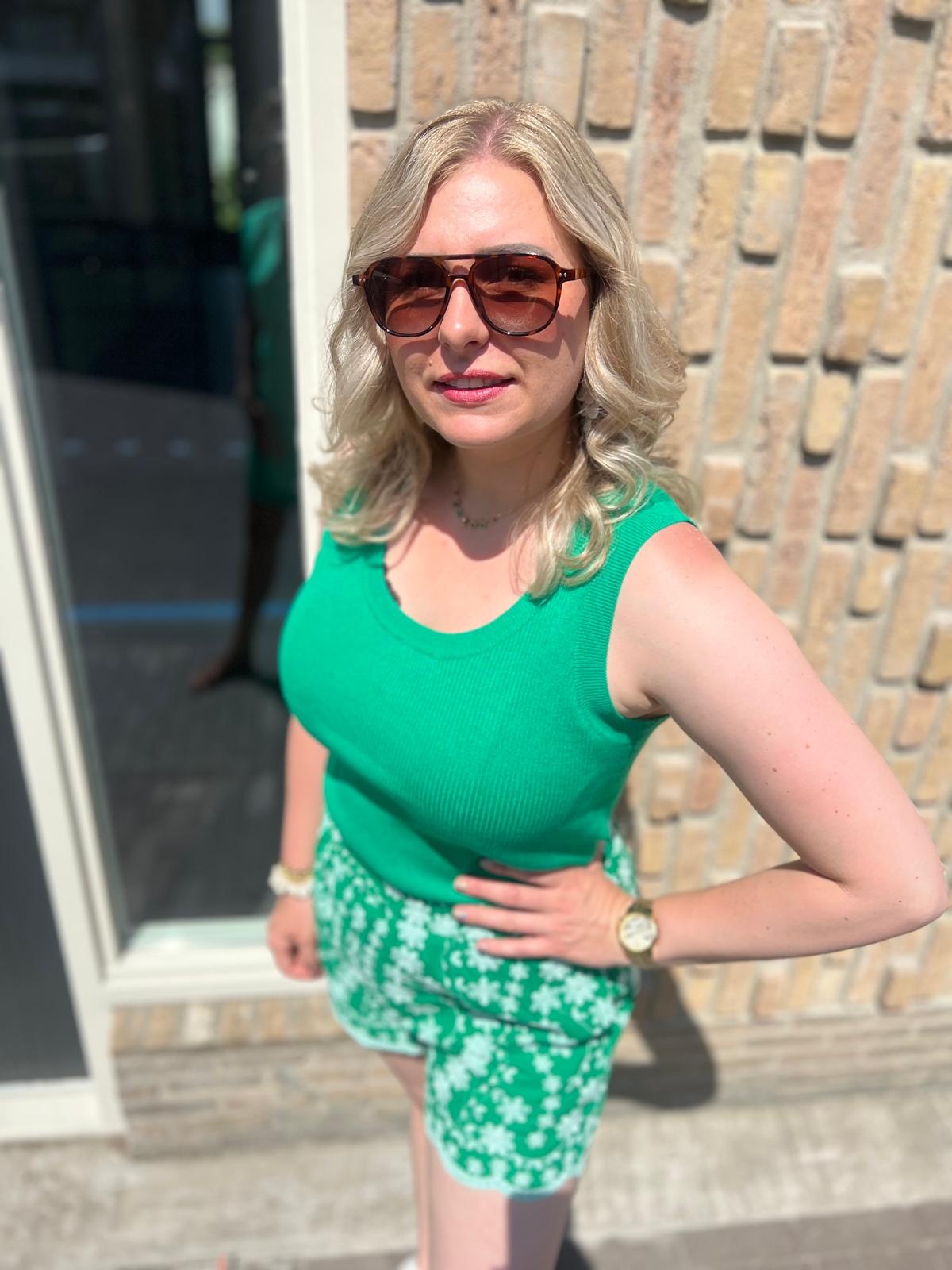 KNITTED TOP KEELY GREEN - Boompjes 21