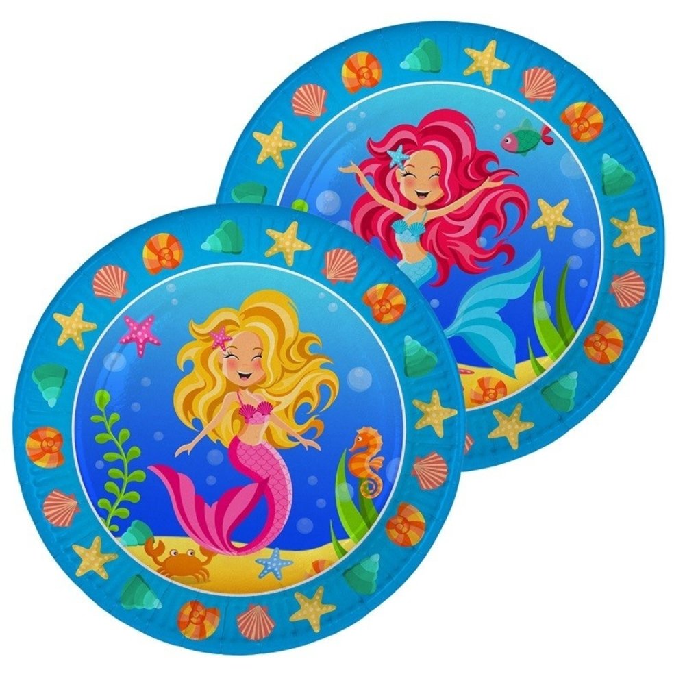 Mermaid party plates | Table decoration for children's party Mermaid ...