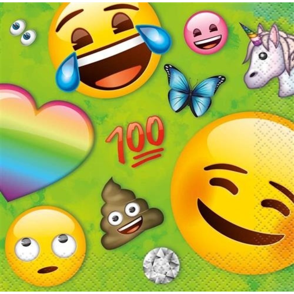 Servet Emoji fun rainbow | Emoticons en Emoij kinderfeestje - Tuf-Tuf ...