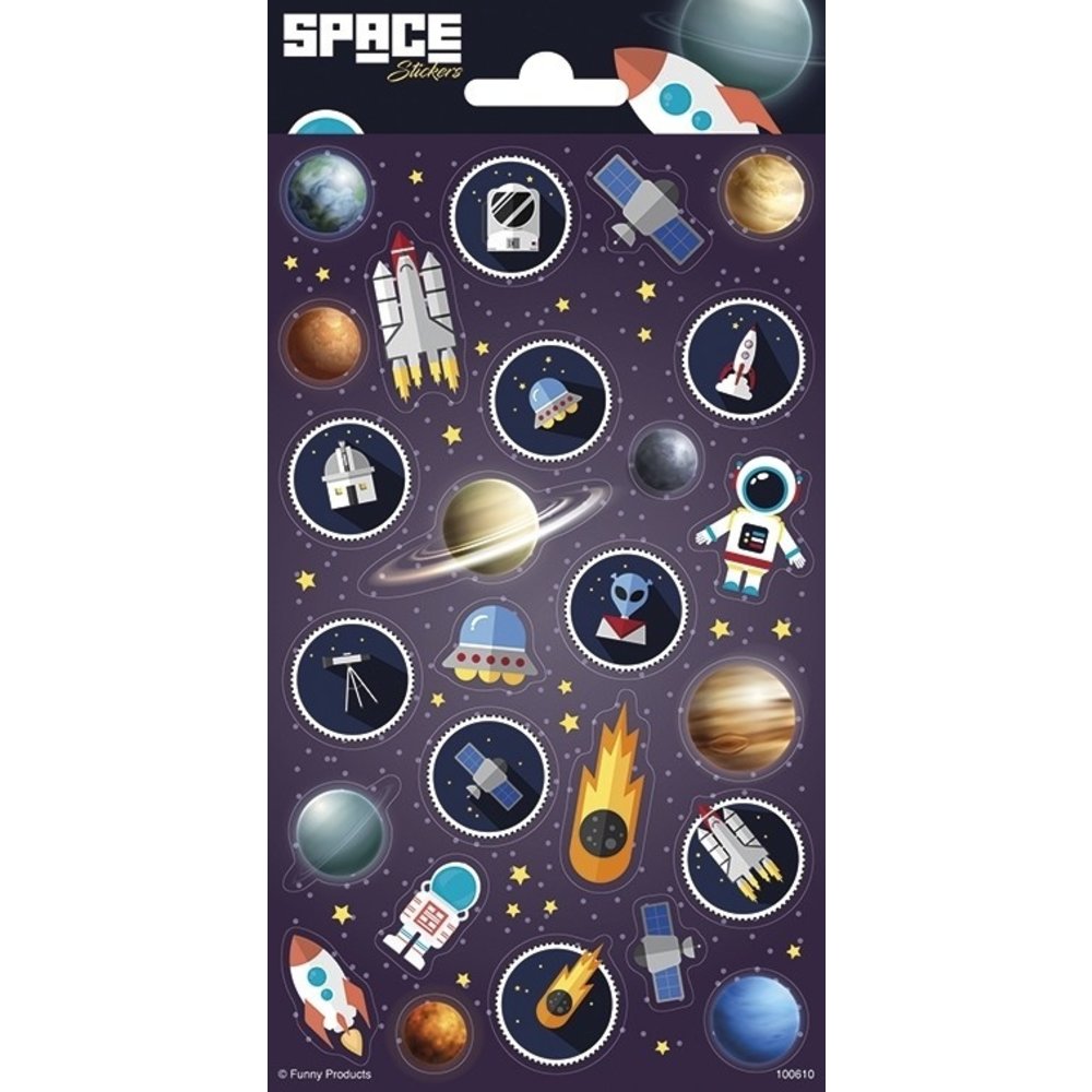 Tuf-Tuf | Stickers space leuk bij traktaties ruimtevaart | Feestartikel ...