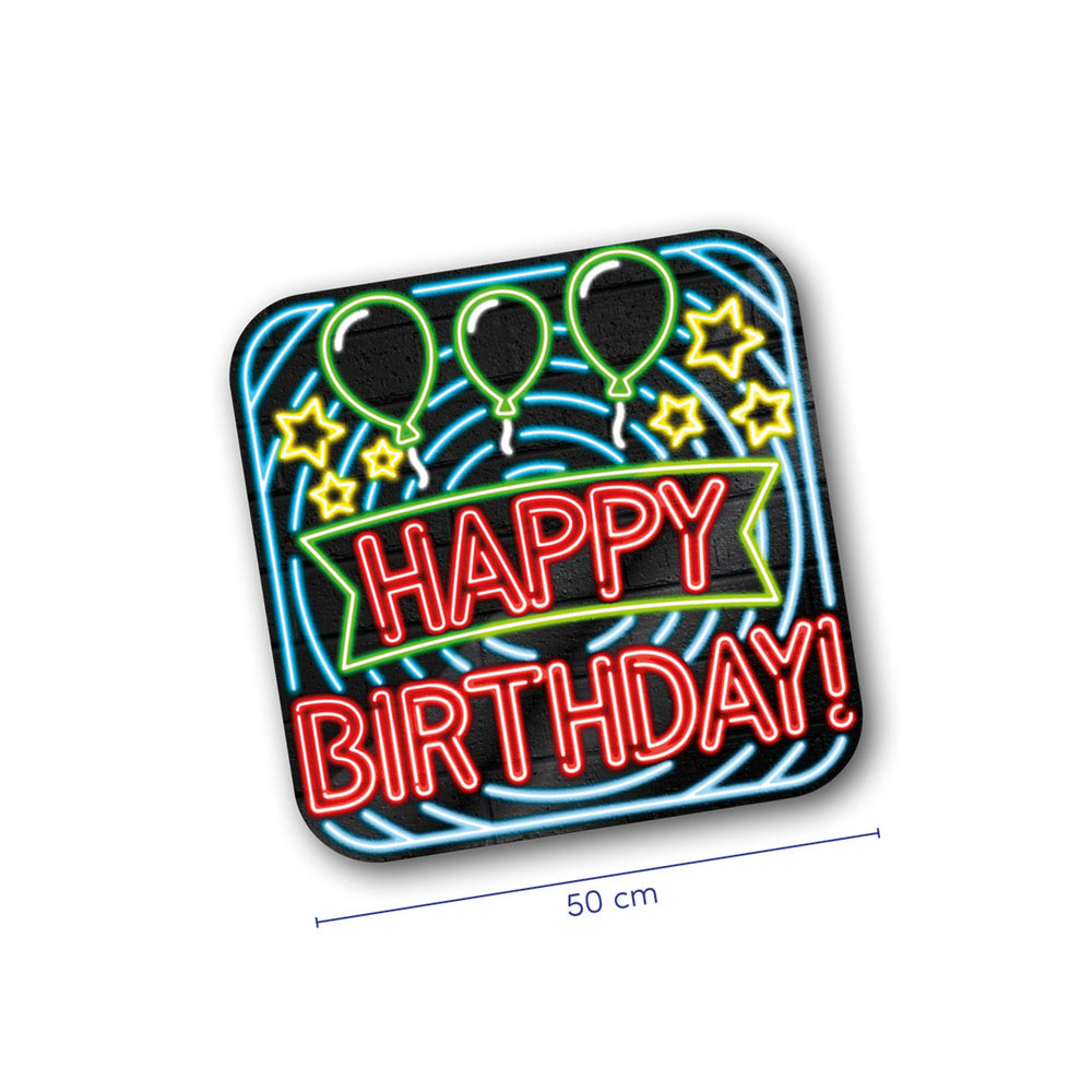 Neon -Türschilder alles Gute zum Geburtstag | 50 cm - Tuf-Tuf ...