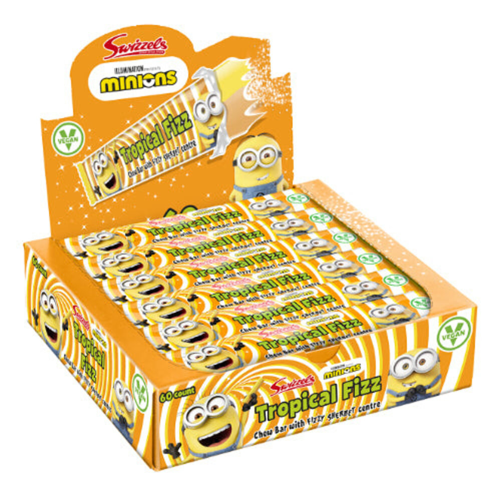 Barre à mâcher Swizzels Minions Tropical Fizz 18 grammes | par unité ... Barre à mâcher Swizzels Minions Tropical Fizz 18 grammes | par unité ...