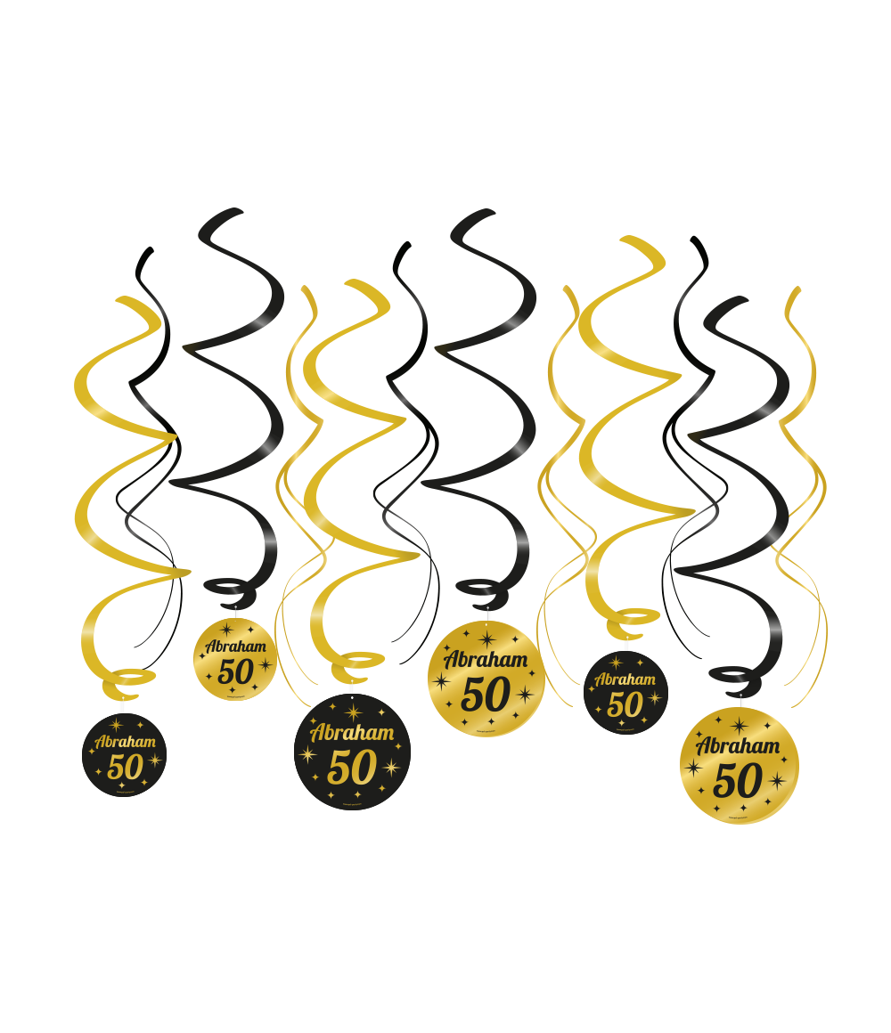 Hang Decoration Wirbel Abraham 50 Jahre edel 70x14cm 6 Stück - Articles ...