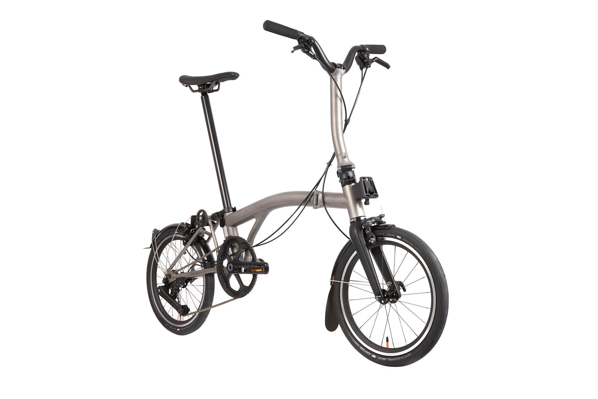 Brompton T-Line 4 speed - Titanium/Black - Mid - Cycle Heaven
