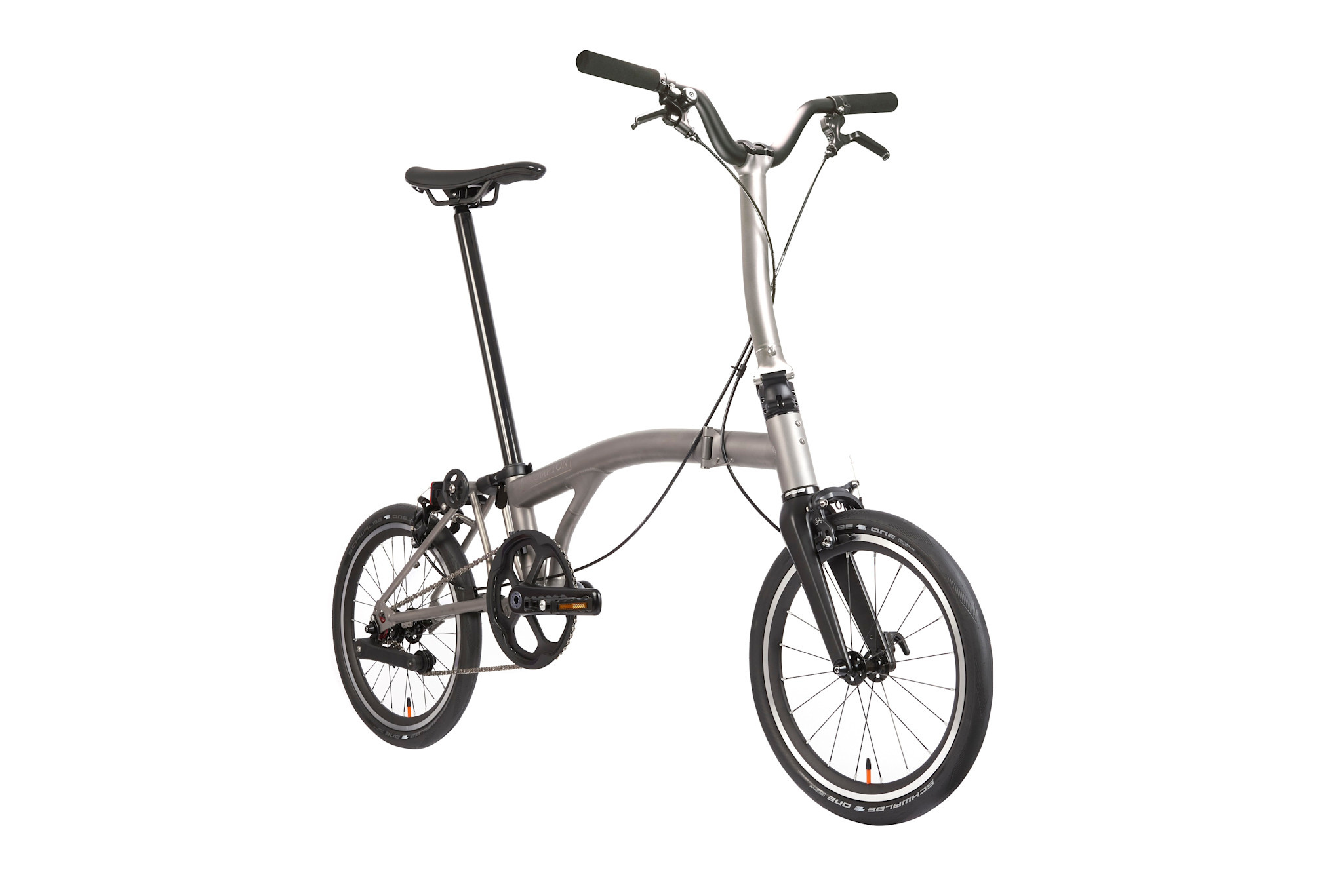 Brompton Brompton T-Line Singlespeed - Titanium/Black - Mid - Cycle Heaven
