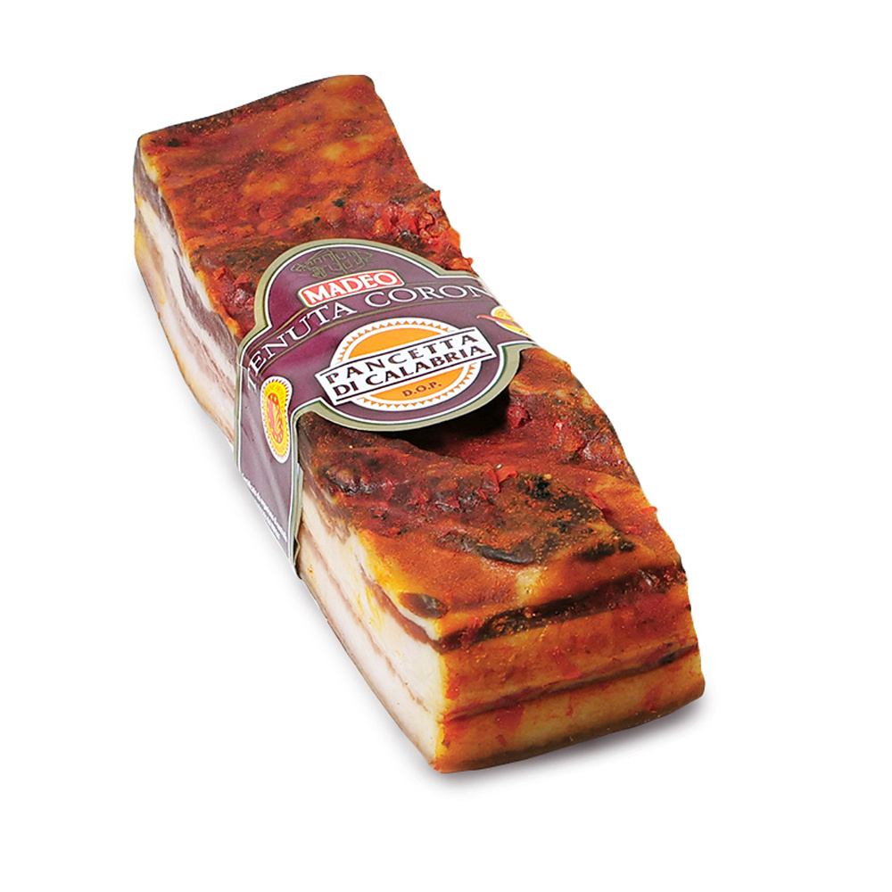 Pancetta D.O.P. Piccante 220gr| Amesi.nl| - Amesi Delicatessen